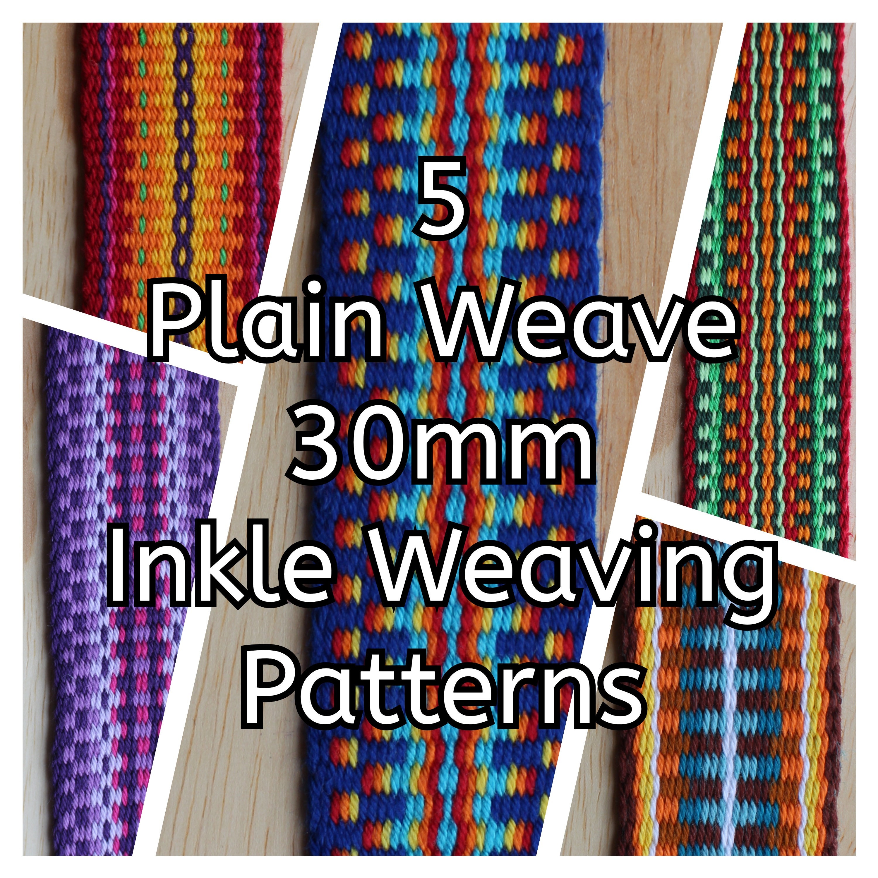 5 Plain Weave, Inkle Weaving Patterns 30mm - Etsy