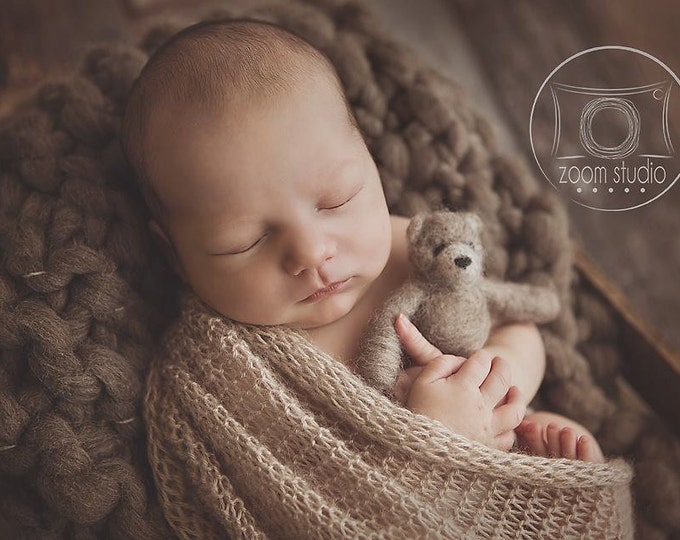 Baby Blue Teddy Bear Stuffy Newborn Photography Prop RTS - Etsy