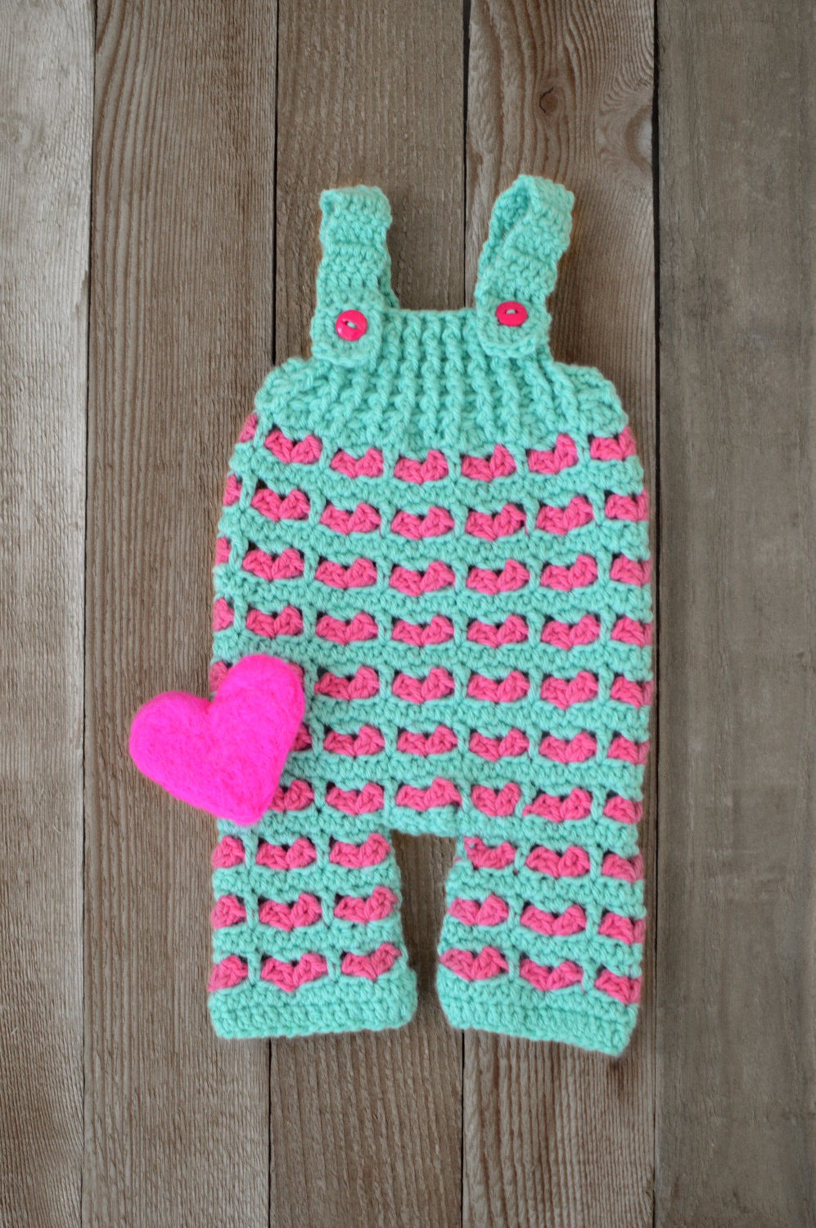 CROCHET PATTERN Heart Stitch Dungarees Overalls Pattern Baby - Etsy