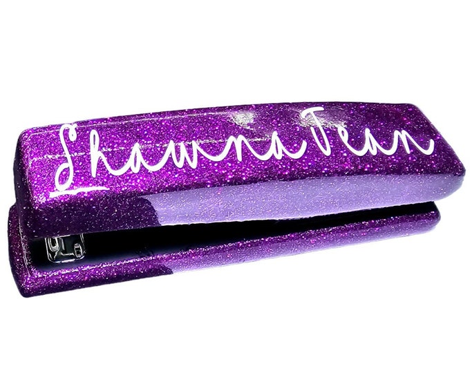 Custom EPOXY Coated Glitter Stapler With Name, Personalized Office ...