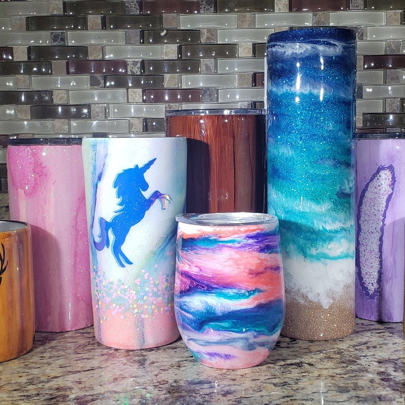 Personalized Epoxy Logo Cup - Etsy