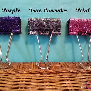 Glitter Binder Clips, Metal, (41mm or 32mm), (your Choice of Color ...