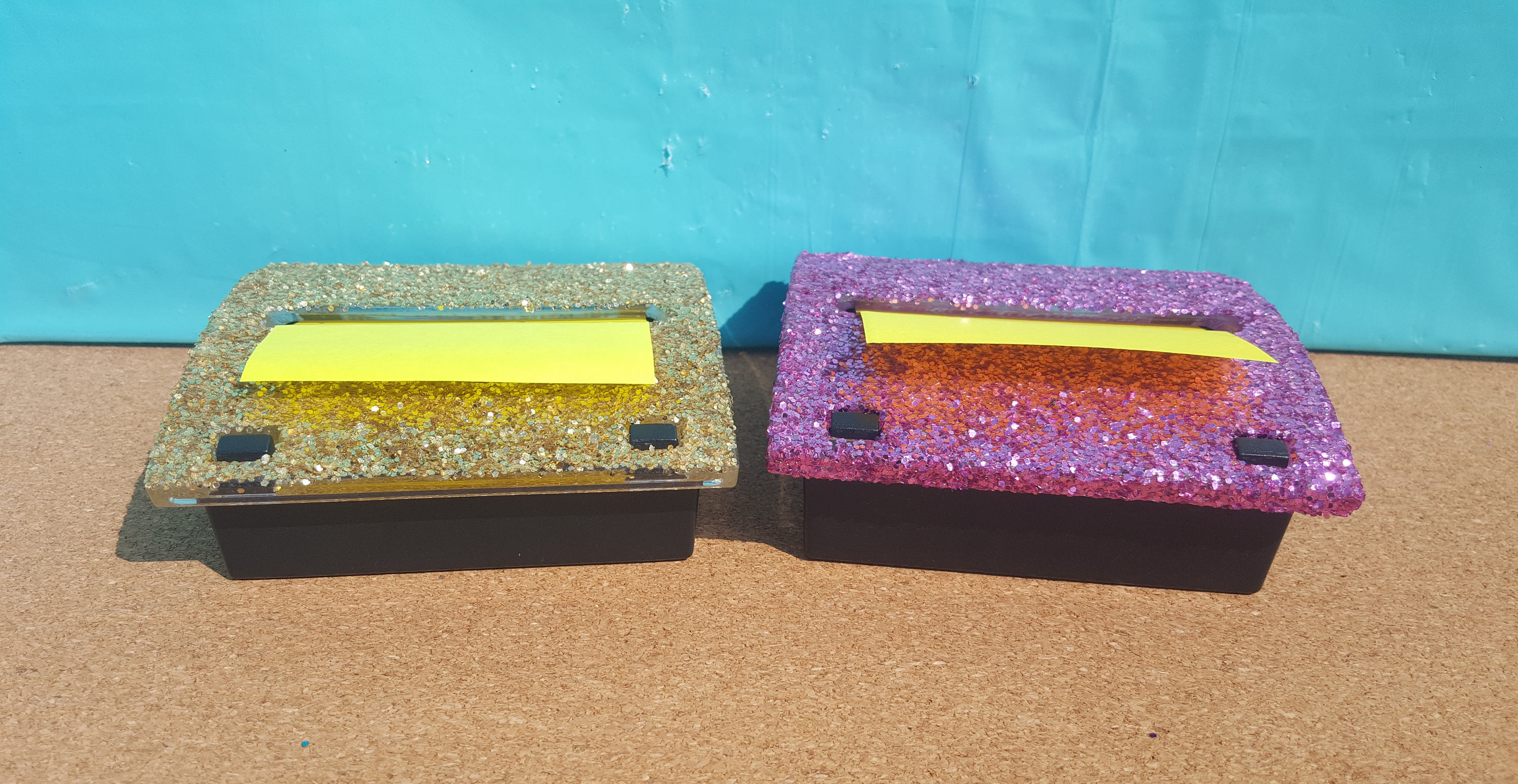 Glitter Square Pop-Up Note Dispenser Weighted Plastic | Etsy