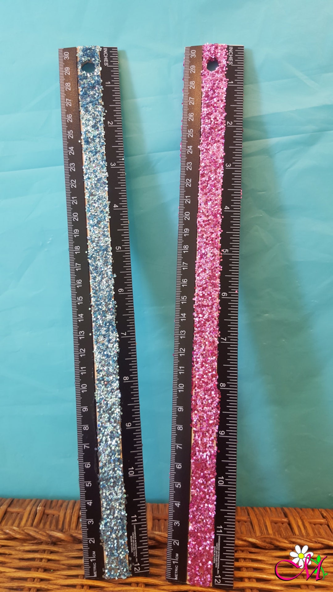 Custom Wooden Glitter Ruler, School Supplies, Student Tools, Math Class ...