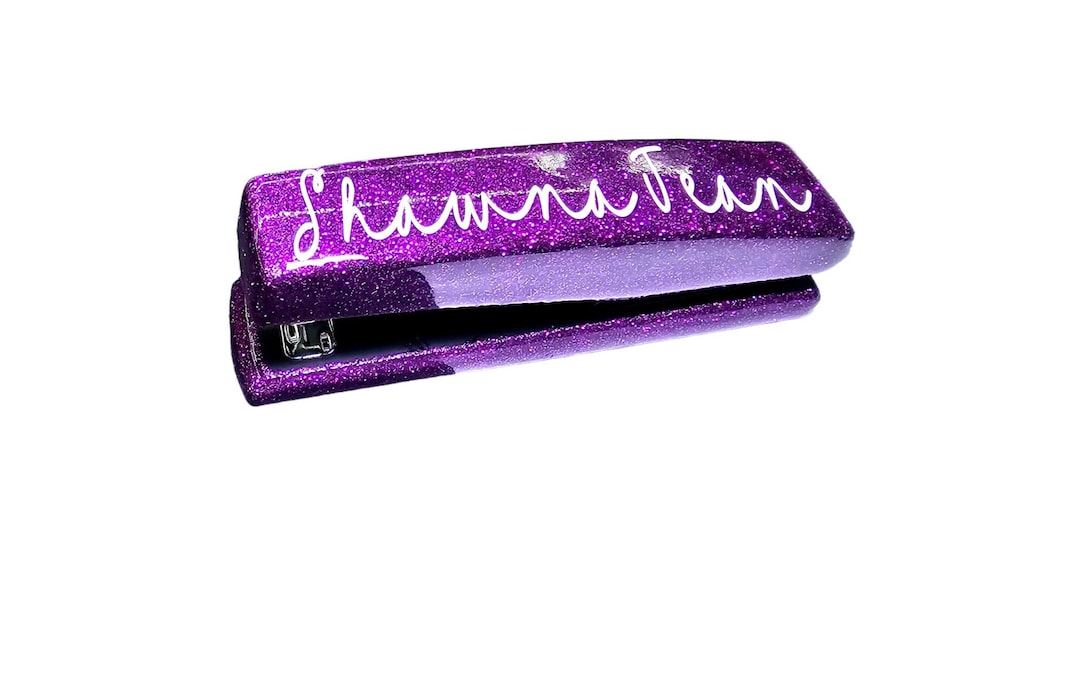 Custom EPOXY Coated Glitter Stapler With Name, Personalized Office ...