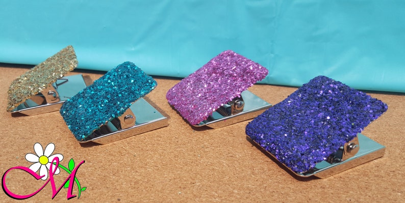 Glitter Magnetic Clips, (metal) (your Choice of Color), Magnetic Clip ...