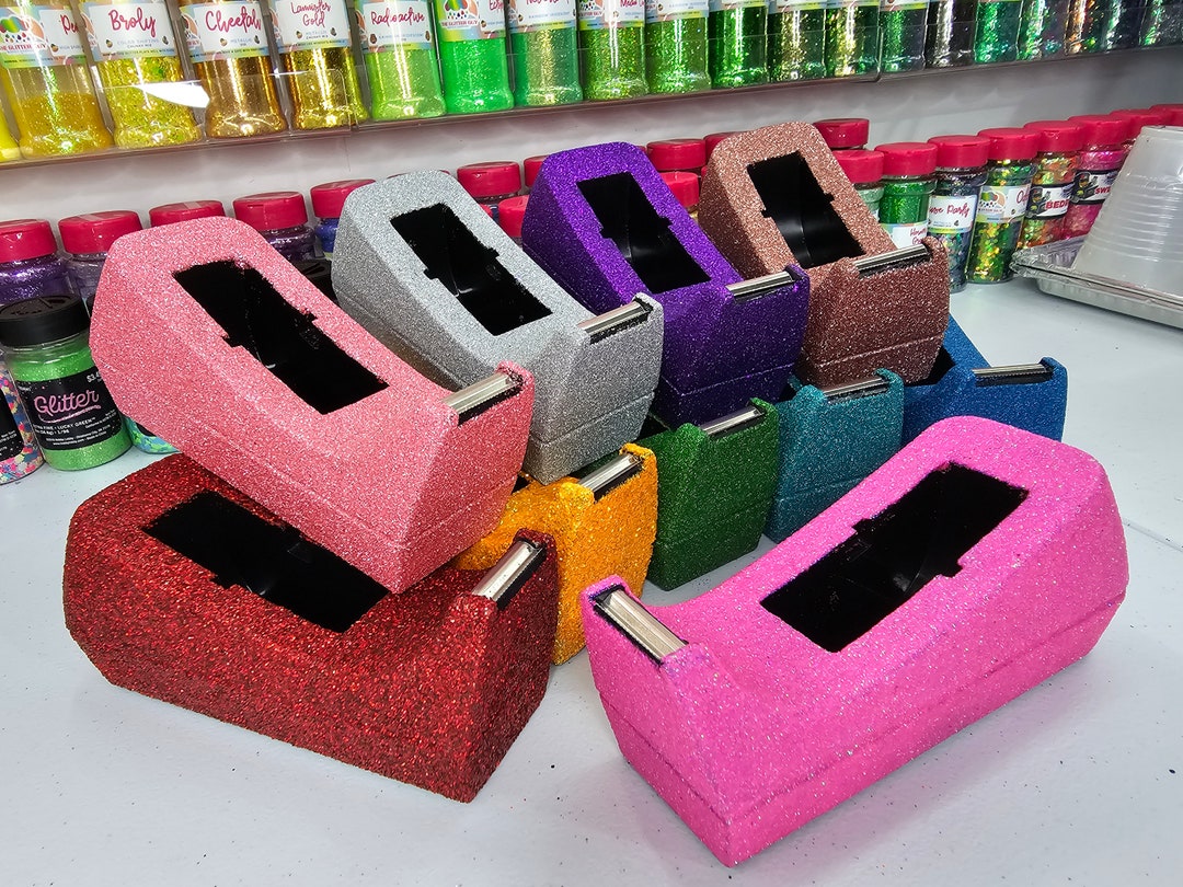 One High Sparkle Glitter Tape Dispenser, Weighted Tape Dispenser for ...