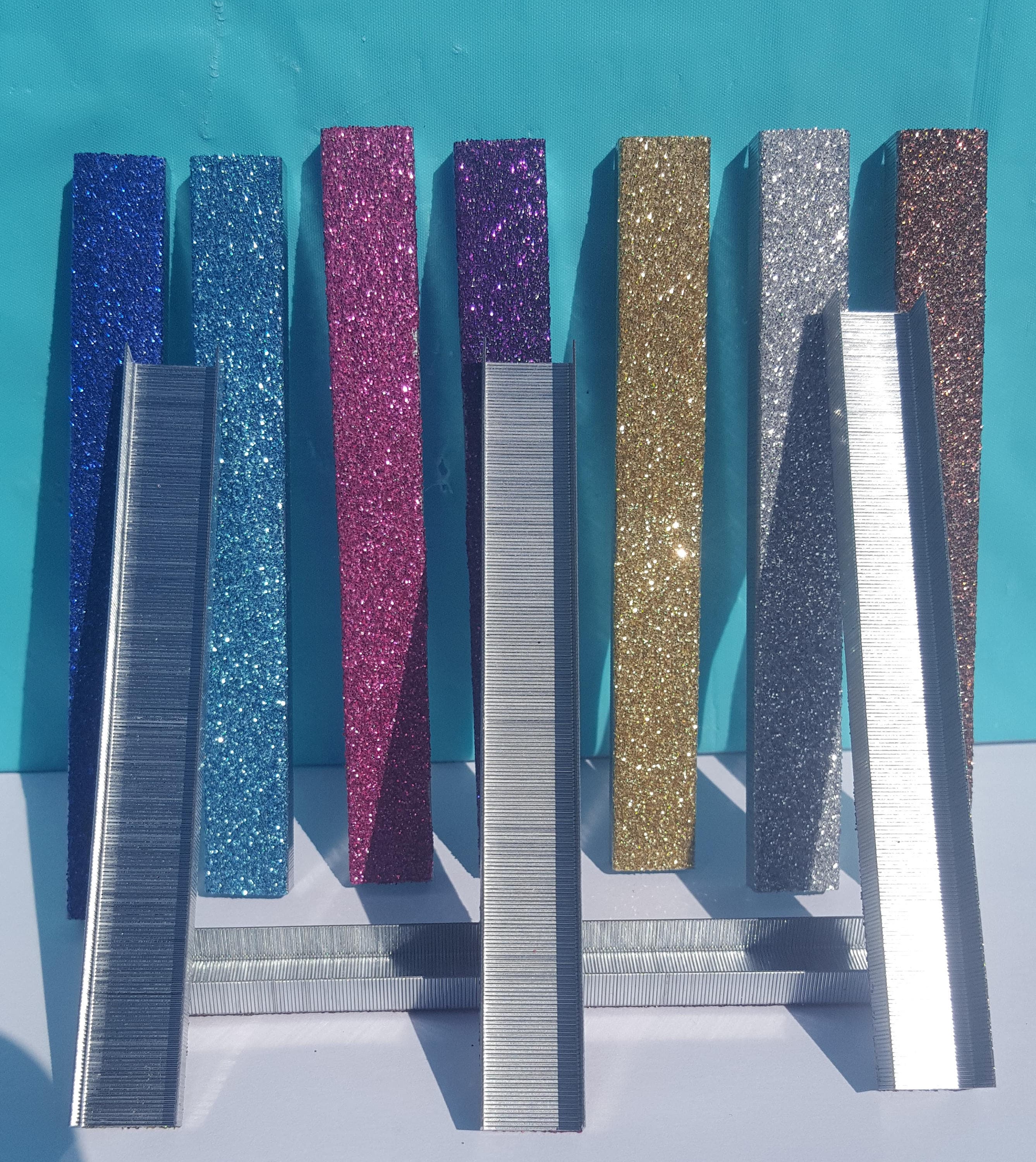 Glitter Staples, (your Choice of Color), Pink Staples, Blue Staples ...
