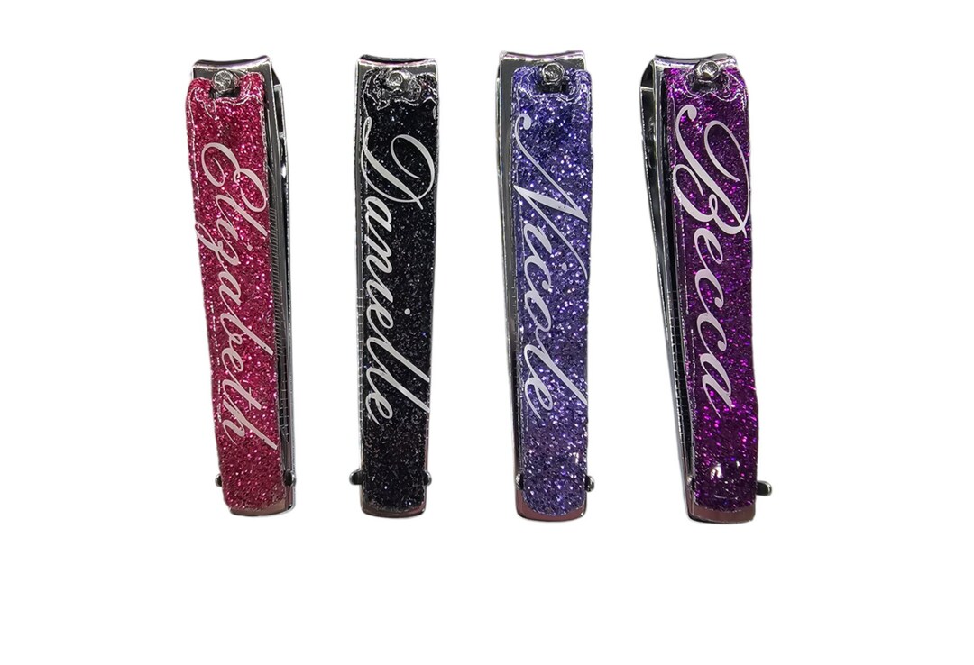 ONE Custom Glitter Nail Clippers With Name, Bling Stainless Steel Nail ...