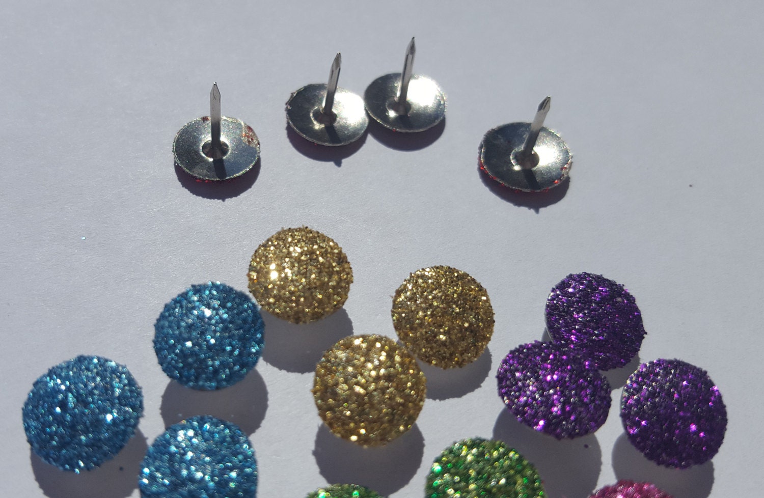 Glitter Thumbtack Flat Push Pins Office Supplies | Etsy