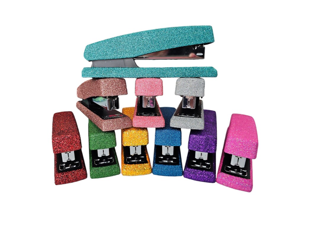 Cute Colorful Glitter Stapler for School and Teachers, Full Size Spring ...