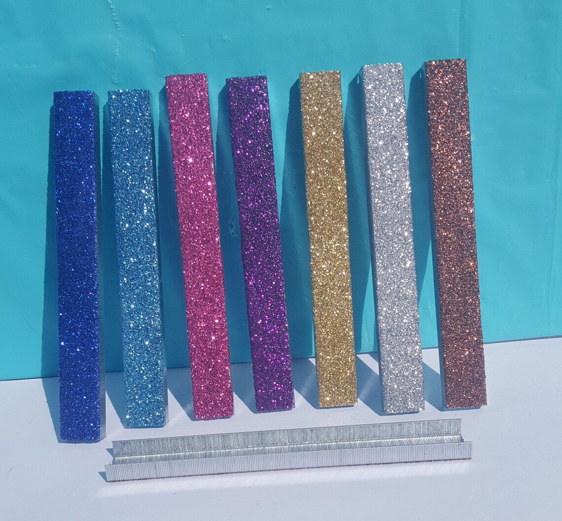 Glitter Staples, (your Choice of Color), Pink Staples, Blue Staples ...