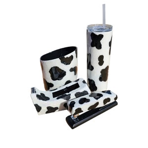 Glitter Cow Print Office Supplies With Matching 20oz Stainless Steel ...