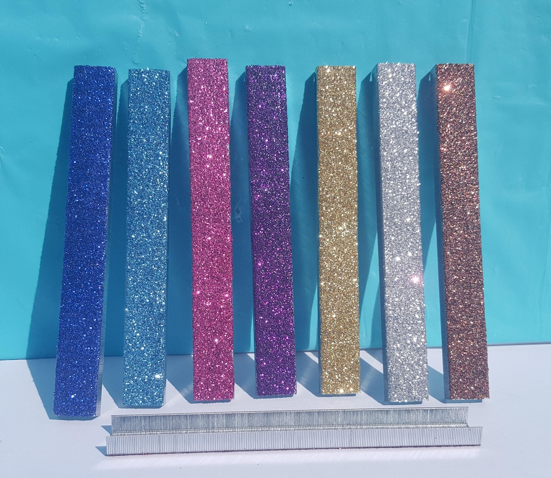 Glitter Staples, (your Choice of Color), Pink Staples, Blue Staples ...
