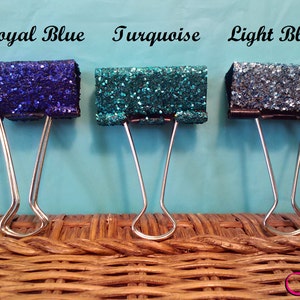 Glitter Binder Clips, Metal, (41mm or 32mm), (your Choice of Color ...
