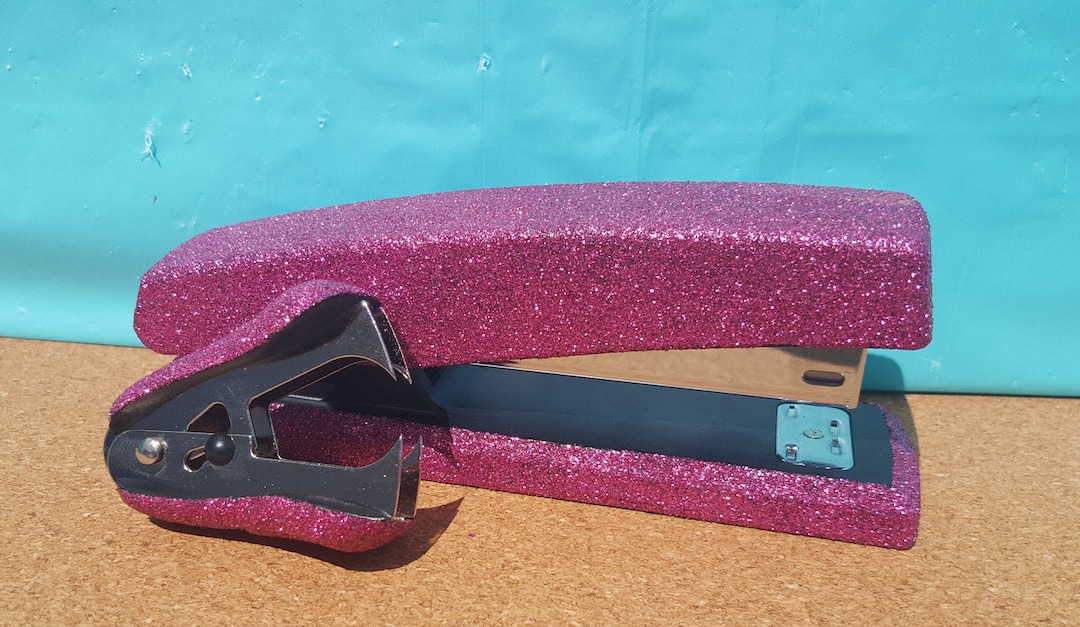 Pink Glitter Office Supplies, Pink Tape Dispenser, Pink Stapler, Pink ...