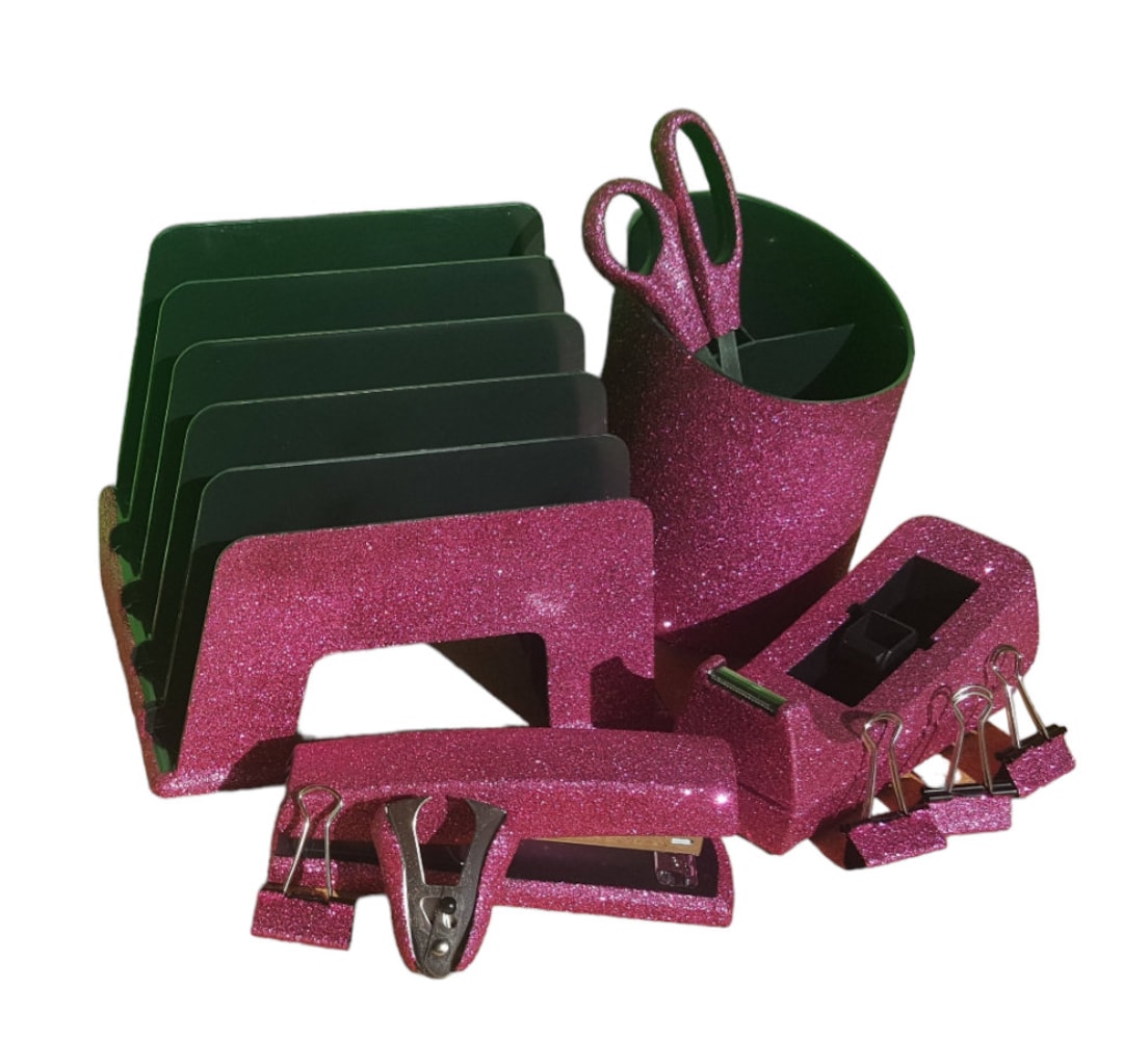 Pink Extra Fine GLITTER Office Supplies, 10-piece Set, School Supplies ...