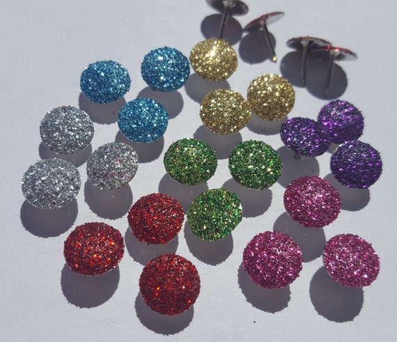 Glitter Thumbtack Flat Push Pins Office Supplies | Etsy