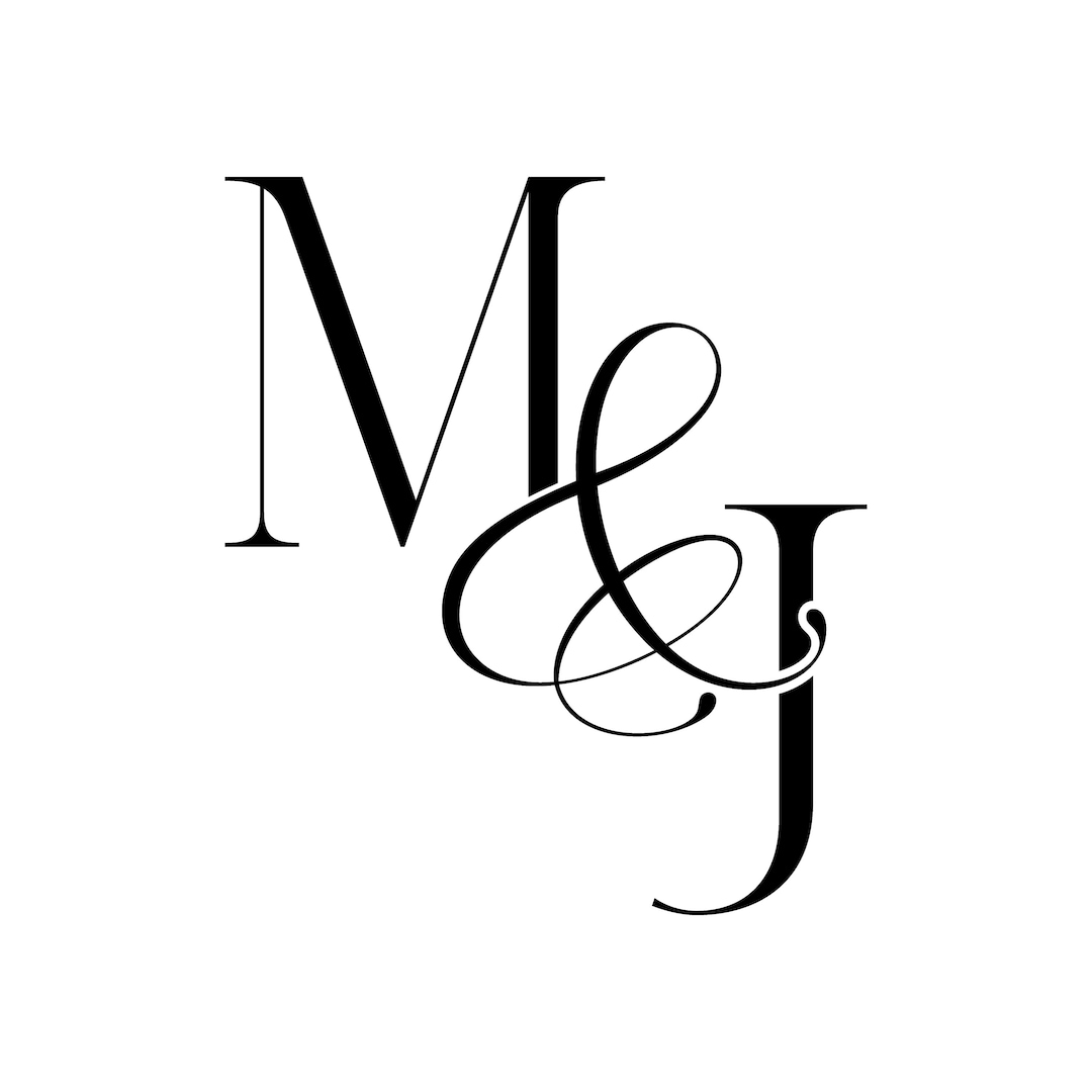 Wedding Monogram Logo MJ, JM | J & M Digital Download Instant - Etsy