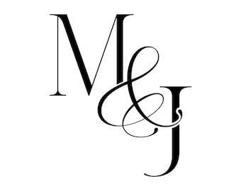 J M Initials Intertwined Wedding Logo Monogram Vector Digital Download ...