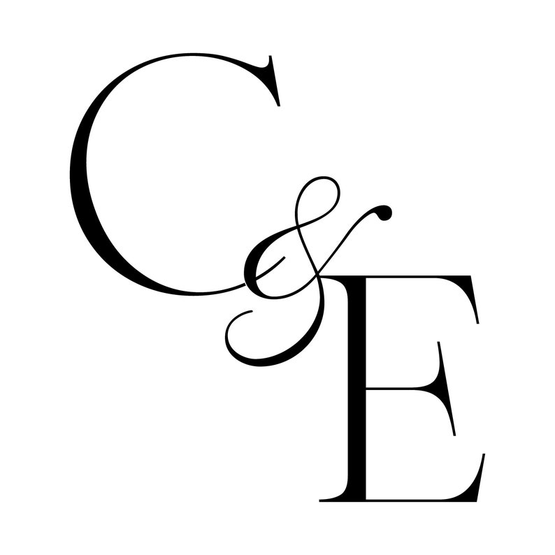Wedding Monogram Logo CE, EC | C & E Digital Download Instant - Etsy