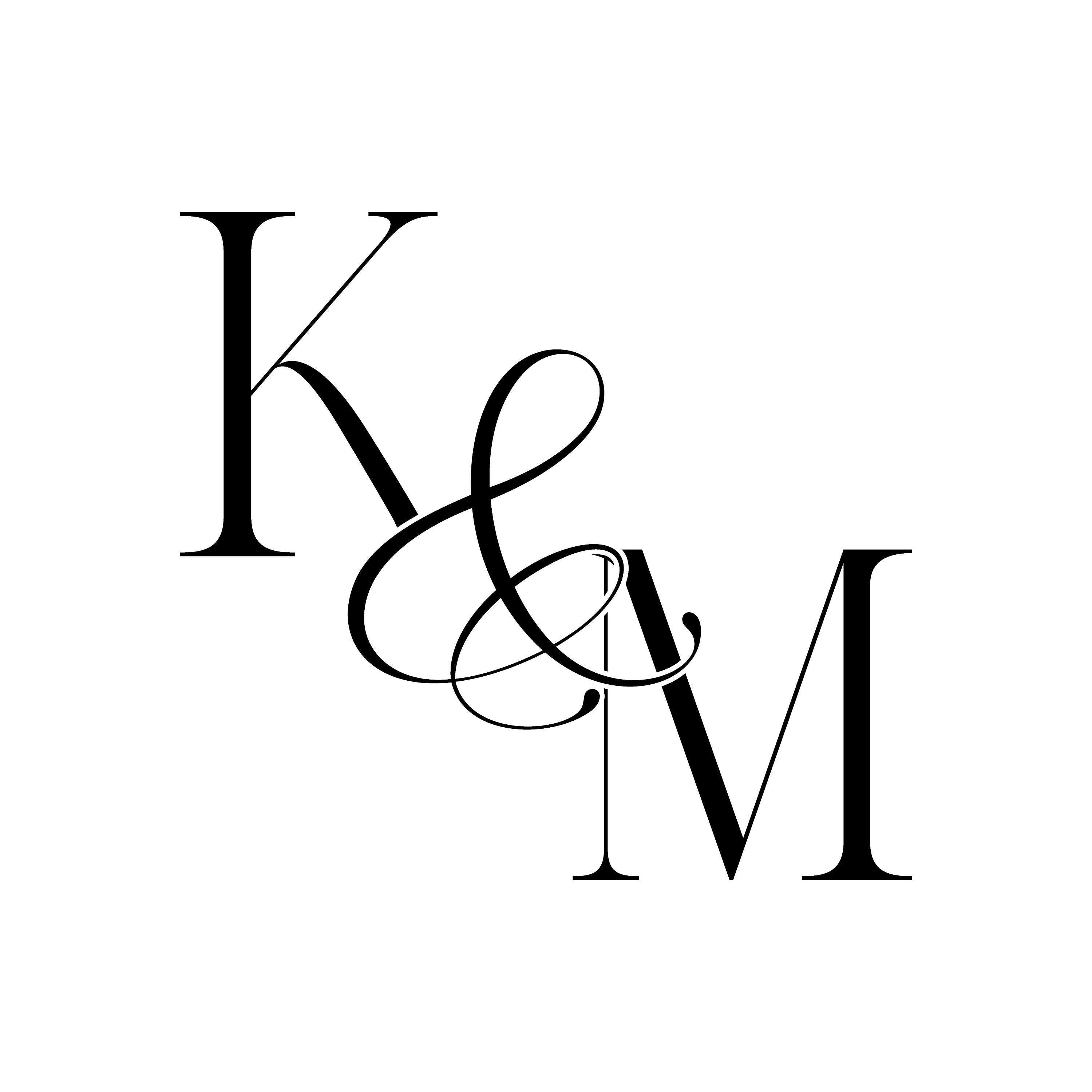 Wedding Monogram Logo KM, MK K & M Digital Download Instant - Etsy