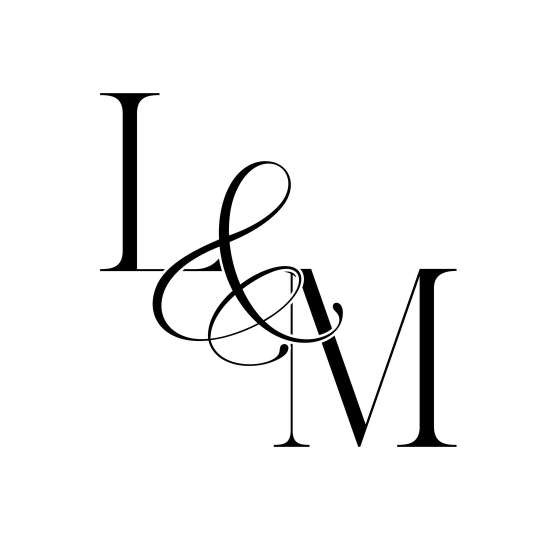 Wedding Monogram Logo LM ML L & M Digital Download Instant - Etsy