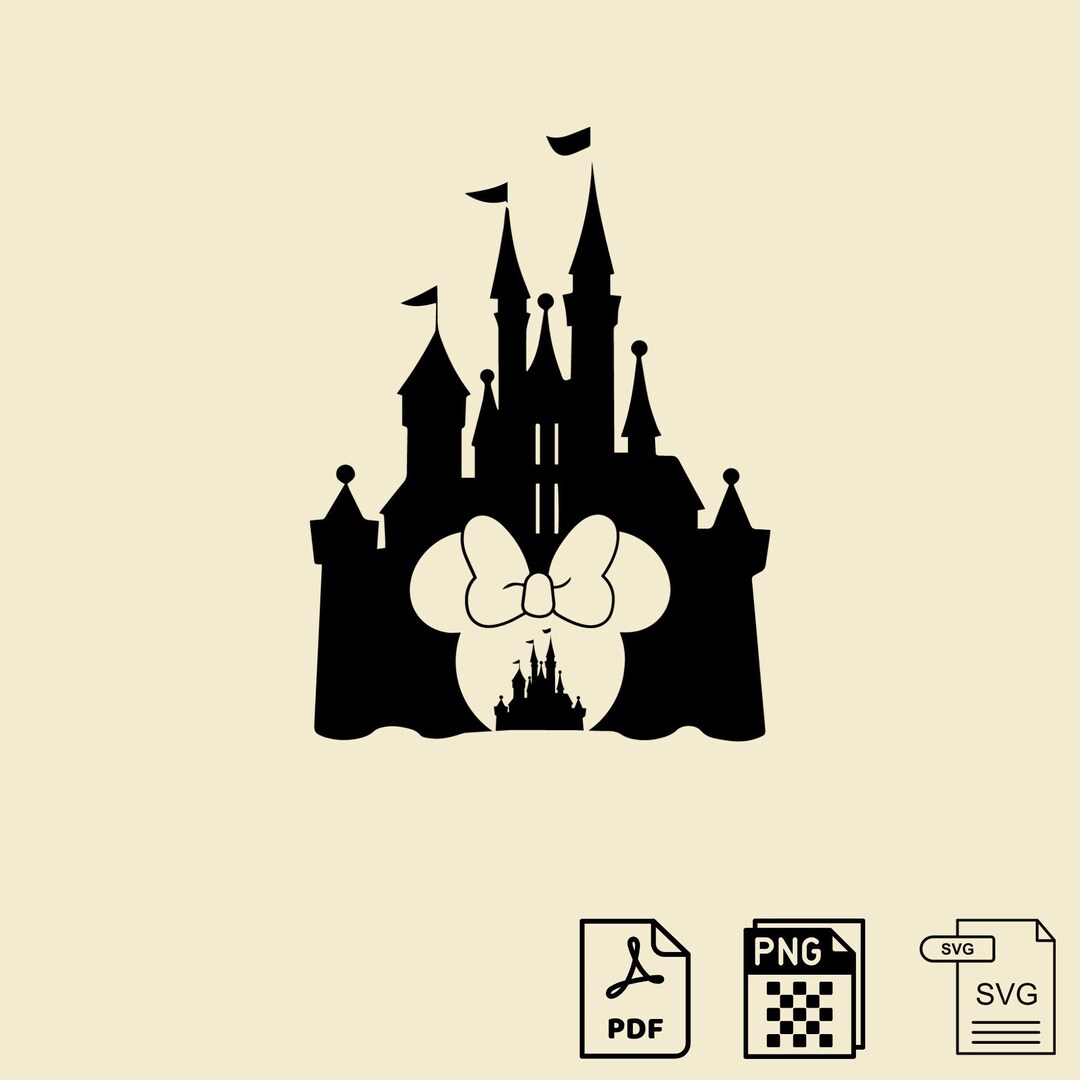Minnie ratón Castillo SVG PNG - Etsy México