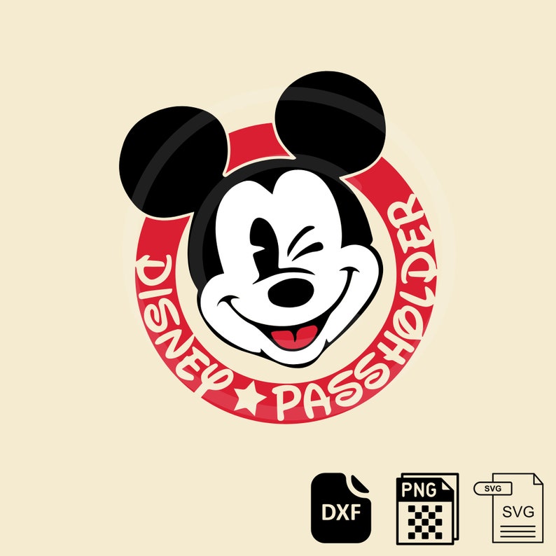 MICKEY PASSHOLDER SVG - Etsy