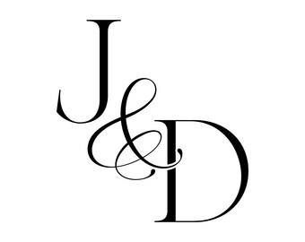 Custom Interlocking DJ JD Wedding Monogram Printable Digital Download ...