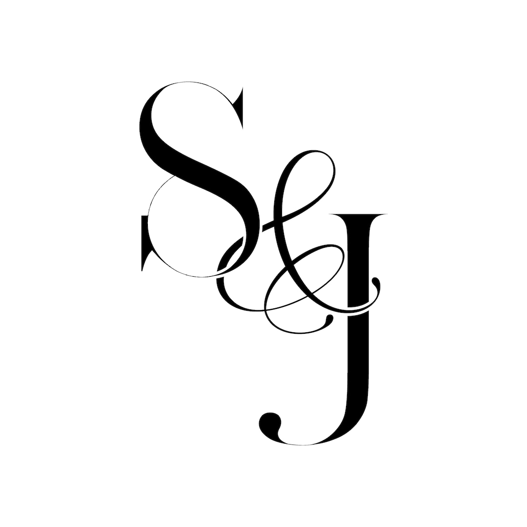 Wedding Monogram Logo SJ, JS | S & J Digital Download Instant - Etsy