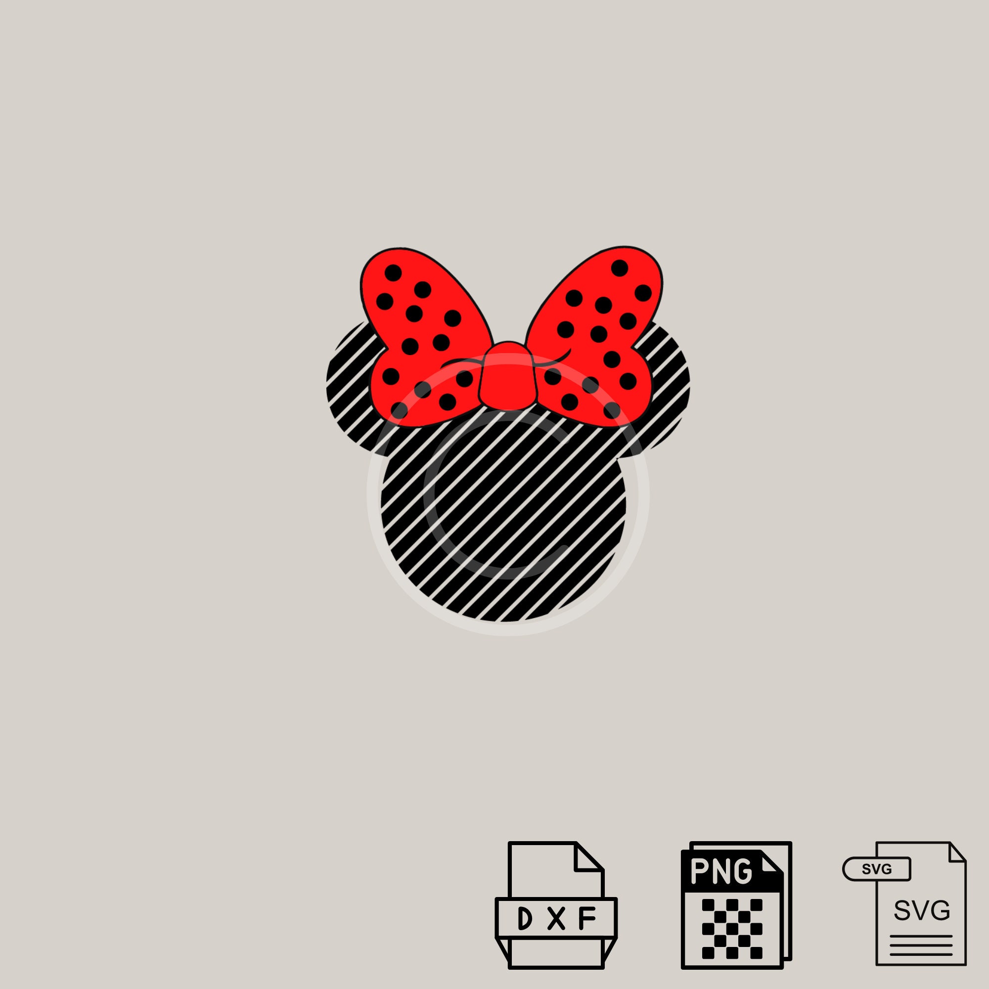 Minnie Mouse Lines SVG PNG DXF - Etsy