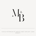 Elegant M B Wedding Logo Initials | Printable Monogram Design | Digital ...