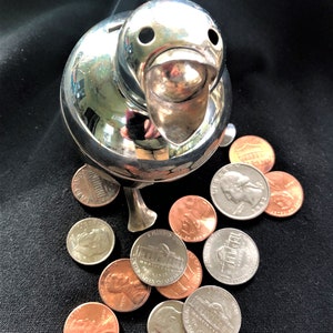 NAPIER Silver Plated Baby Chick Coin Bankunscrews and - Etsy