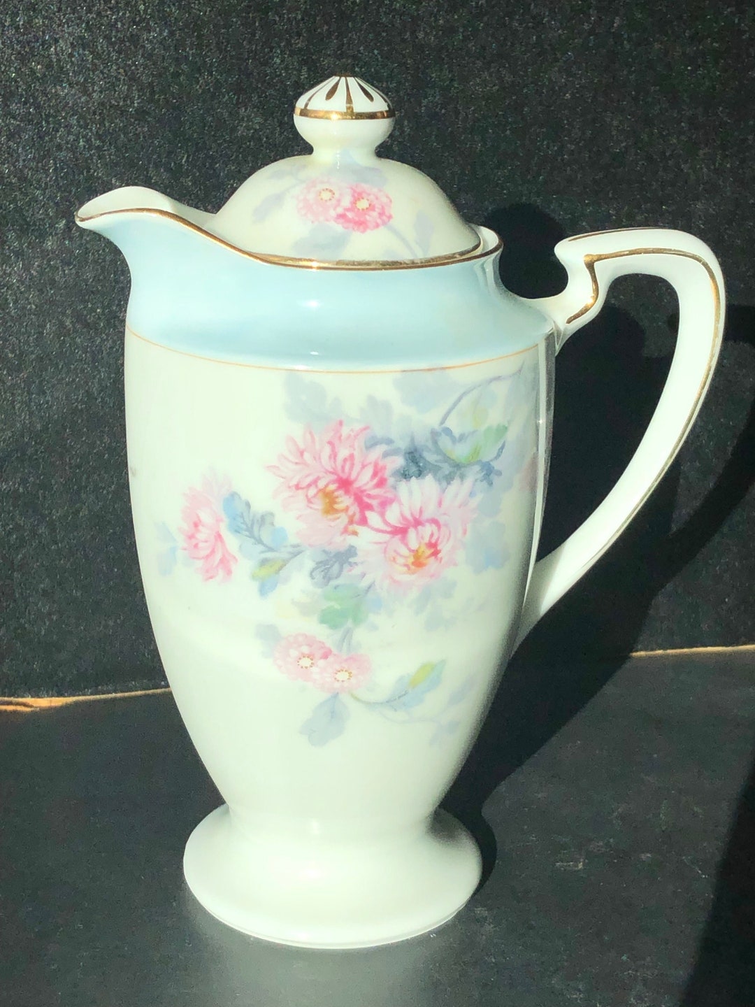 Vintage Noritake Lidded Pitcher/tall Creamer~6 1/2 in Tall~pink Mum ...