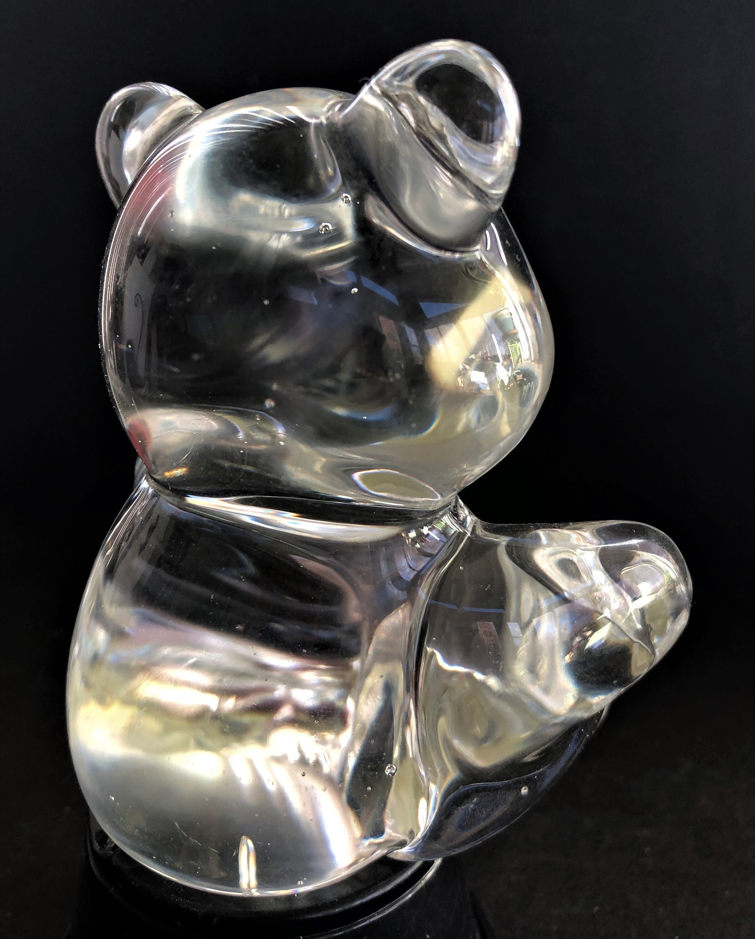 Vintage Crystal Bear Holiday Bear With Red Fused Heart~sweetheart Bear ...