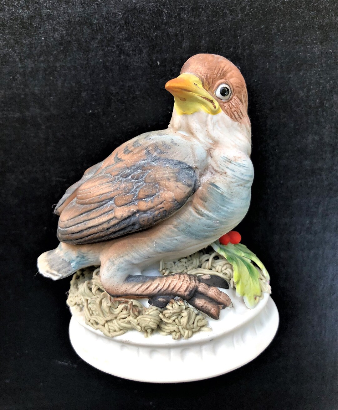 Vintage LEFTON China Snow Bird and Berries Figurine~ KW 1637~hand ...