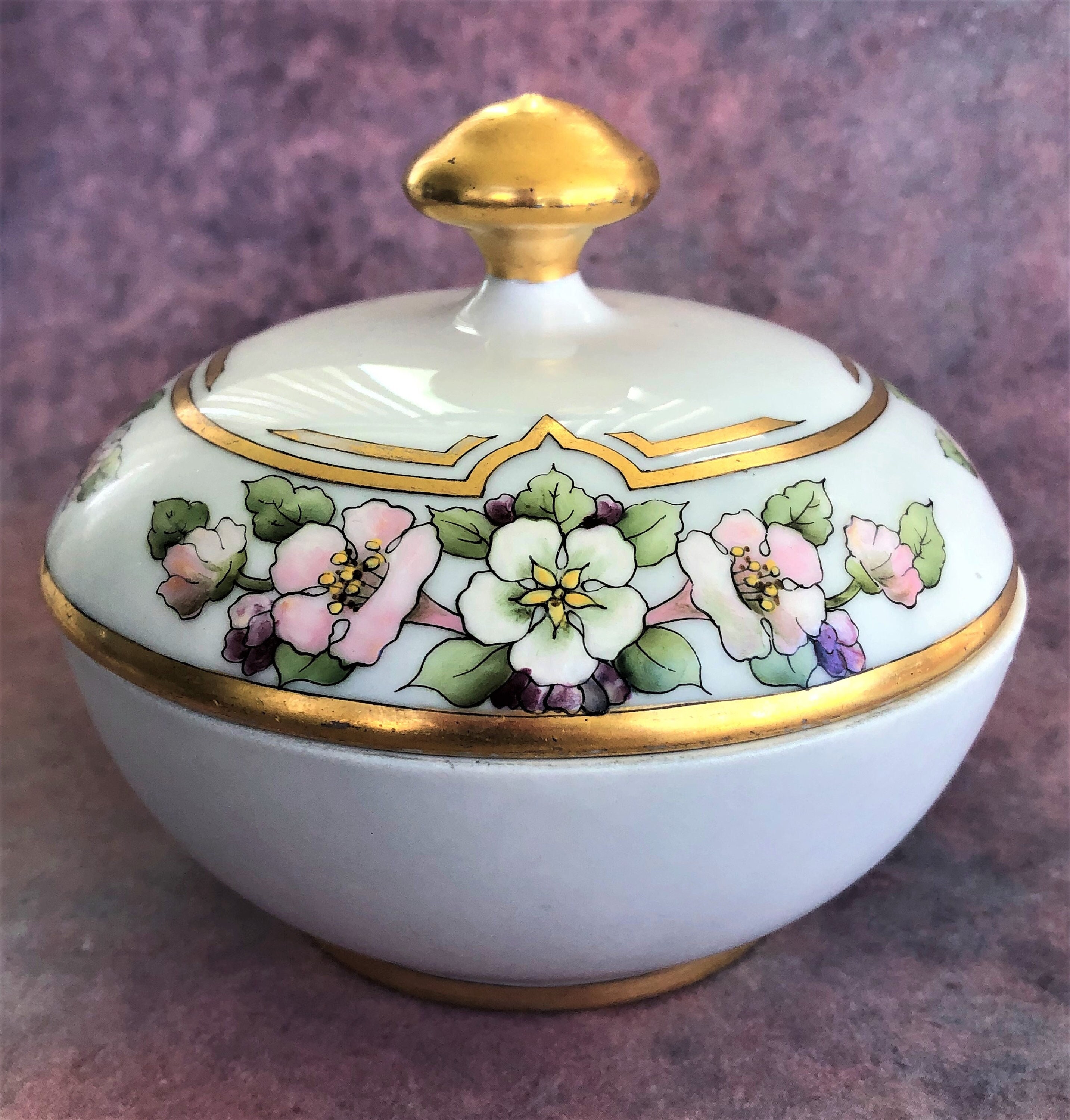 UNO Favorite Bavaria Lidded Dresser Dishhand Painted Trinket - Etsy