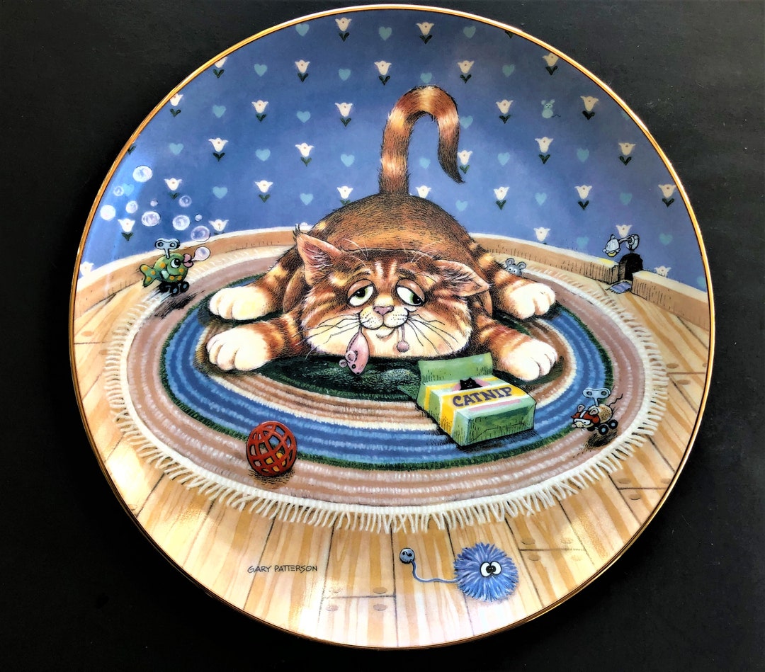 Gary Patterson COMICAL CATS Collector Platedanbury Mint happiness ...
