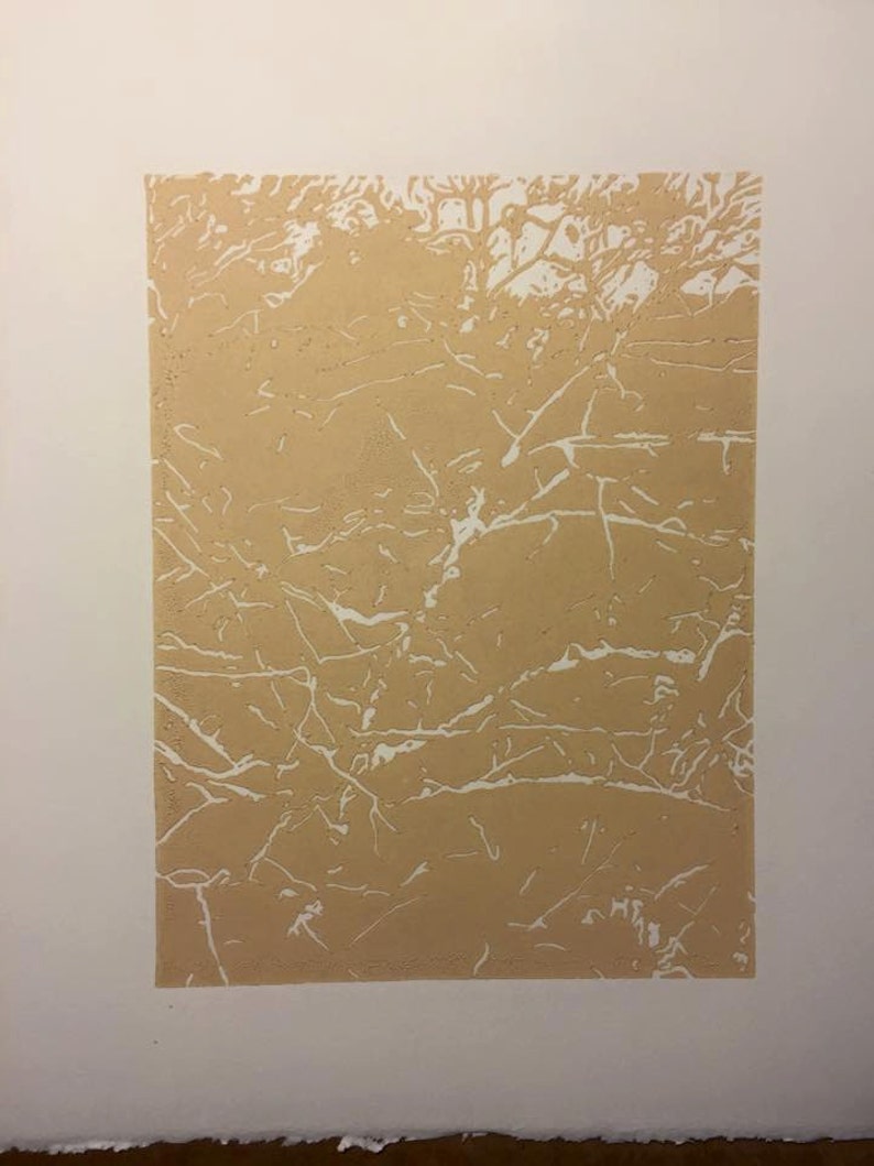 Tree of Inspiration, Three-color Reduction Linocut Fine Art Print - Etsy