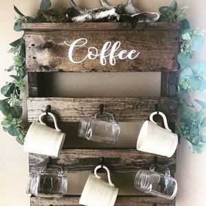 Wood Pallet Coffee Rack - Etsy