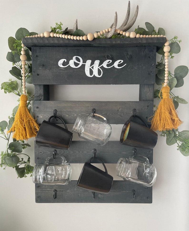 Wood Pallet Coffee Rack | Etsy