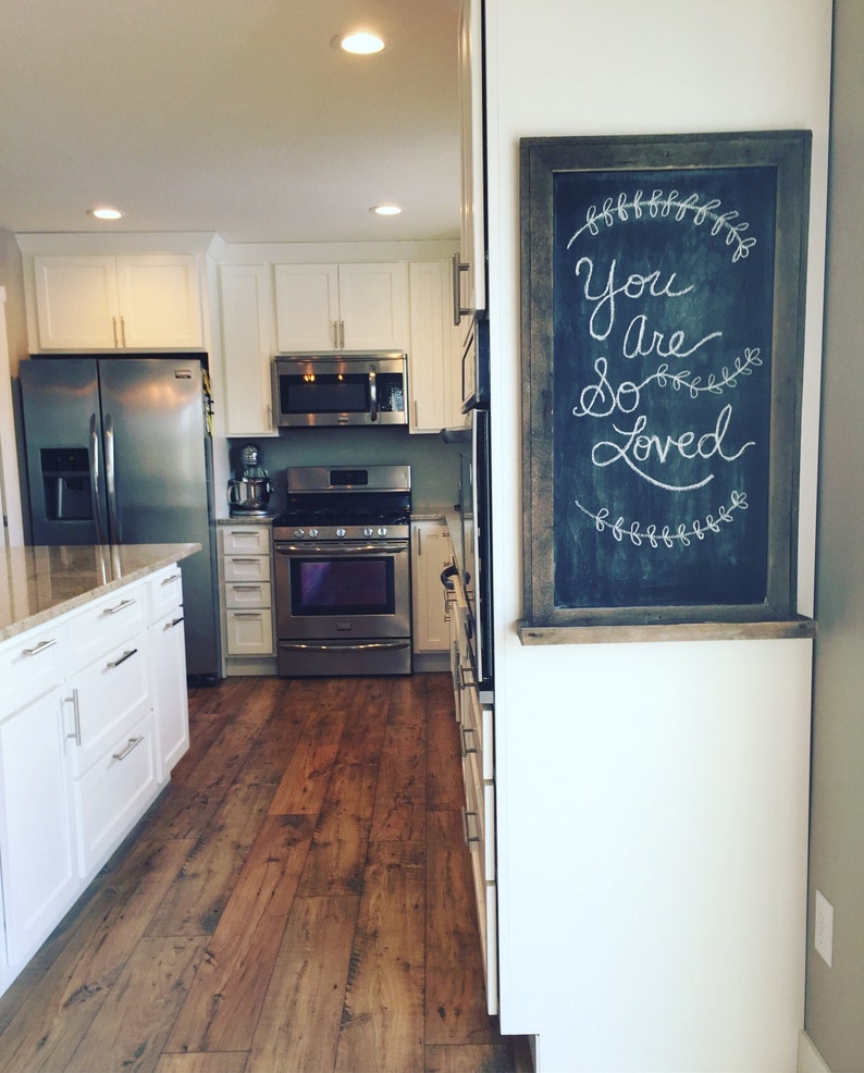 Rustic Wood Framed Chalkboard Farmhouse Chalkboard Meal - Etsy