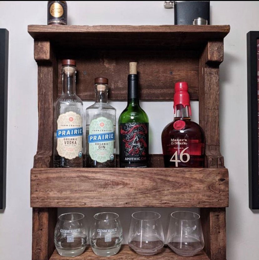 Wood Pallet Whiskey Racks - Etsy