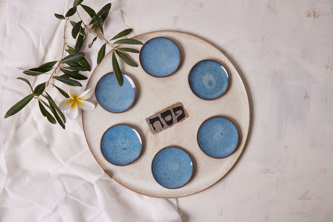 Ceramic Seder Plate, Jewish Holiday Gift - Etsy