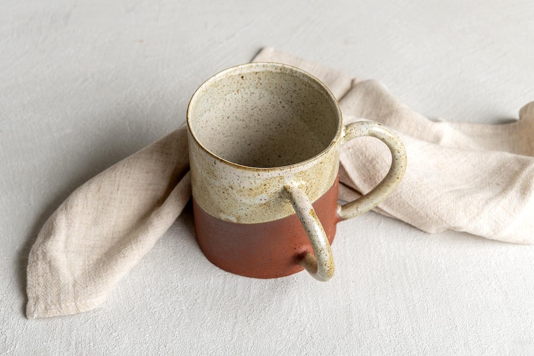 Authentic Handmade Beige Terracotta Ritual Cup, Unique Handwashing ...