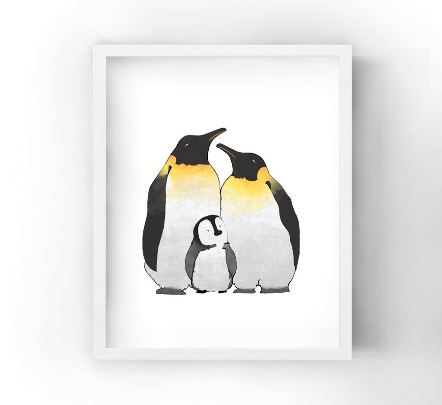 Penguin Family Drawing