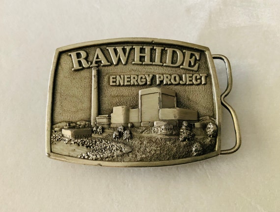 1982 Vintage Rawhide Energy Project Belt Buckle - Gem