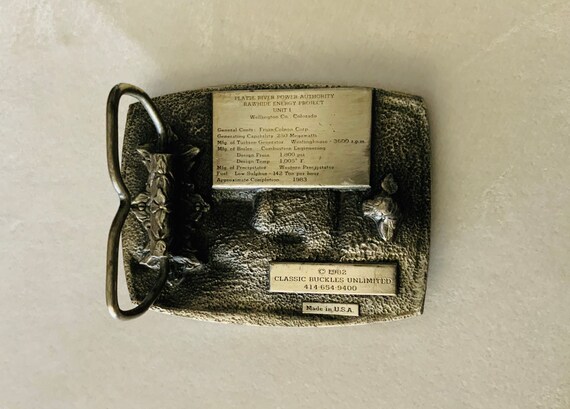 1982 Vintage Rawhide Energy Project Belt Buckle - Gem
