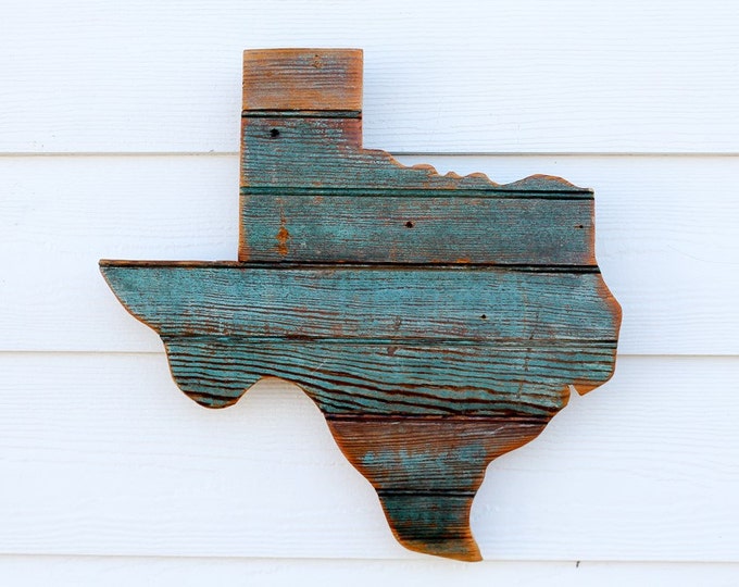 Reclaimed Wood Texas Sign, Rustic State Outline, Rustic Texan Decor ...
